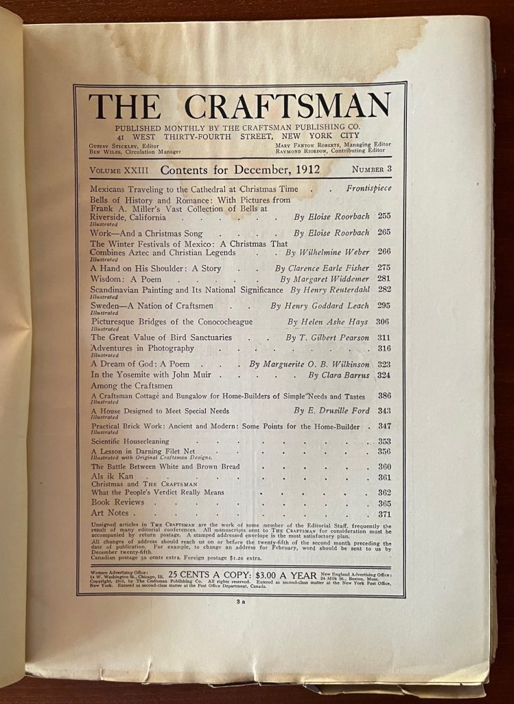 The Craftsman - Many Issues Available, in Excellent Condition - Turn of ...